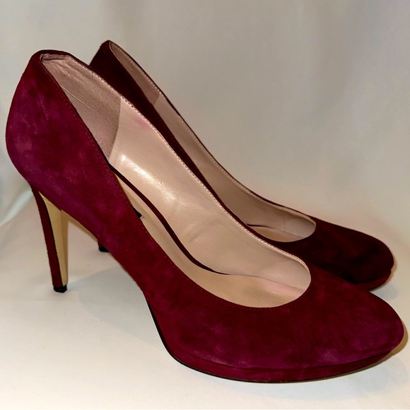 Nine West | Shoes | Cranberrysuede Diva Heels | Poshmark